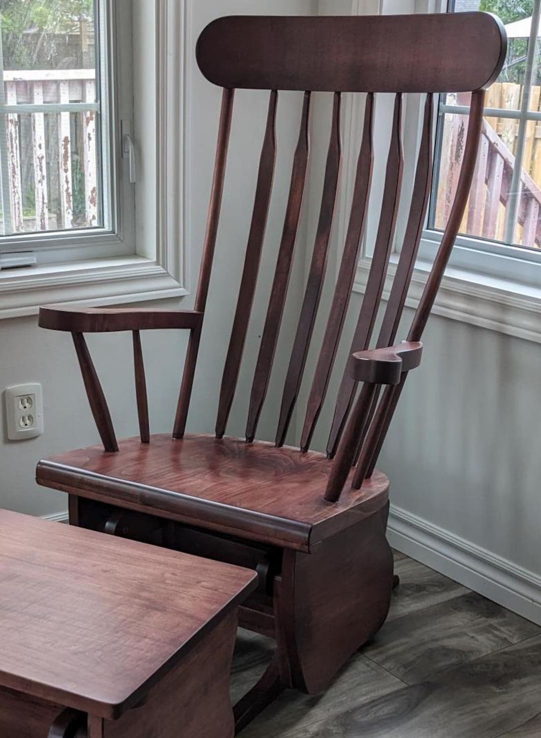 Maple Boston Gliding Rocker Rocking Chair Kit Glider With Custom Stain ...