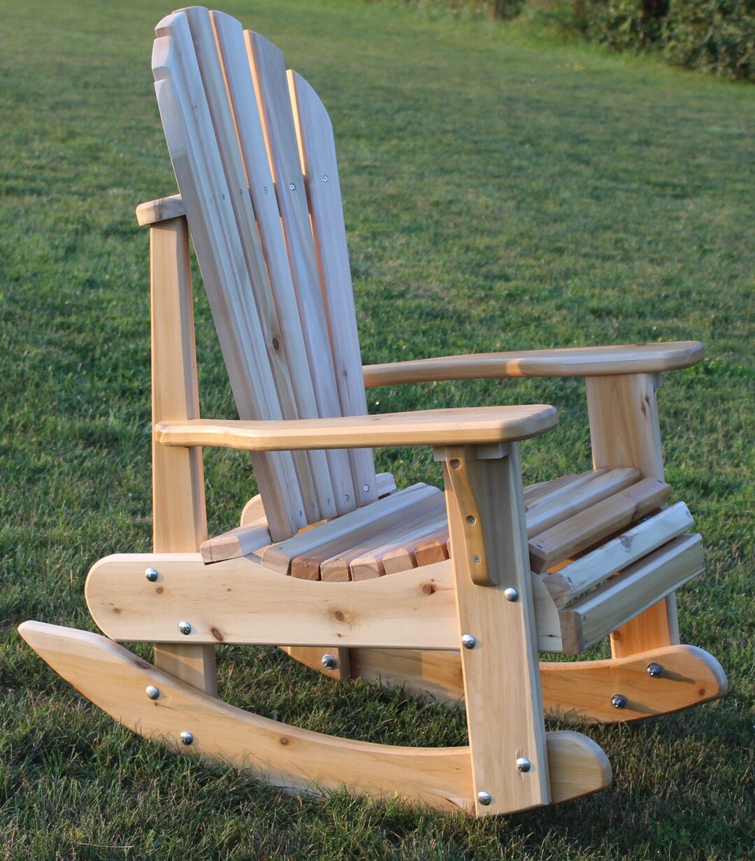 Amish Handmade Adirondack Muskoka Cedar Rocking Chair Kit Rocker Heavy ...