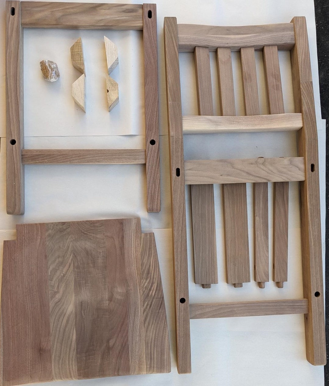 Custom Built Heavy Duty Black Walnut White Oak Slat Back Bar Stool Kits ...