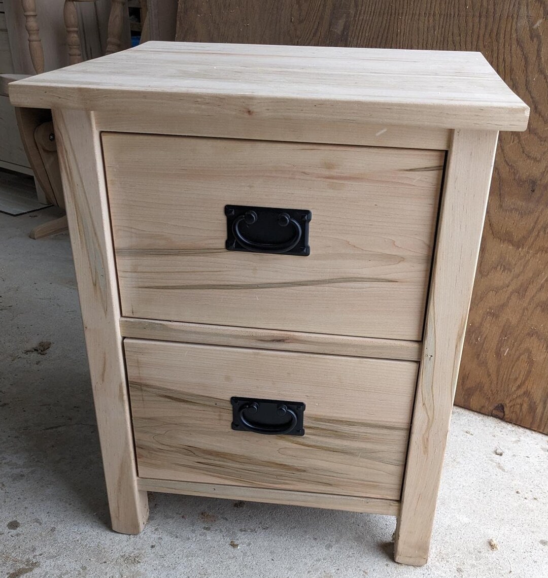 Custom Built Maple Nightstand Kit With Two Drawers - Etsy