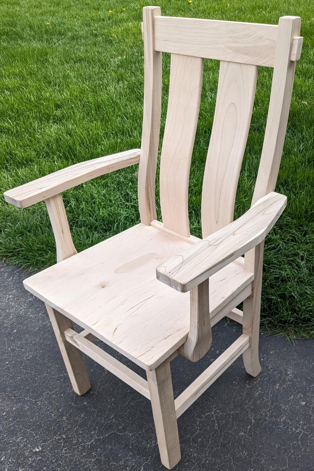 Mennonites Handmade Maple Oak Arm Dining Chair Kit - Etsy