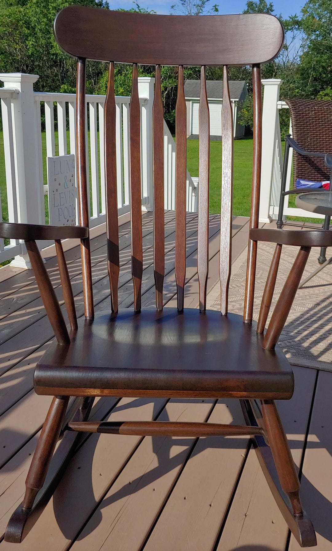 Handcrafted Black Walnut Boston Rocking Chair Kit DIY With Clear ...