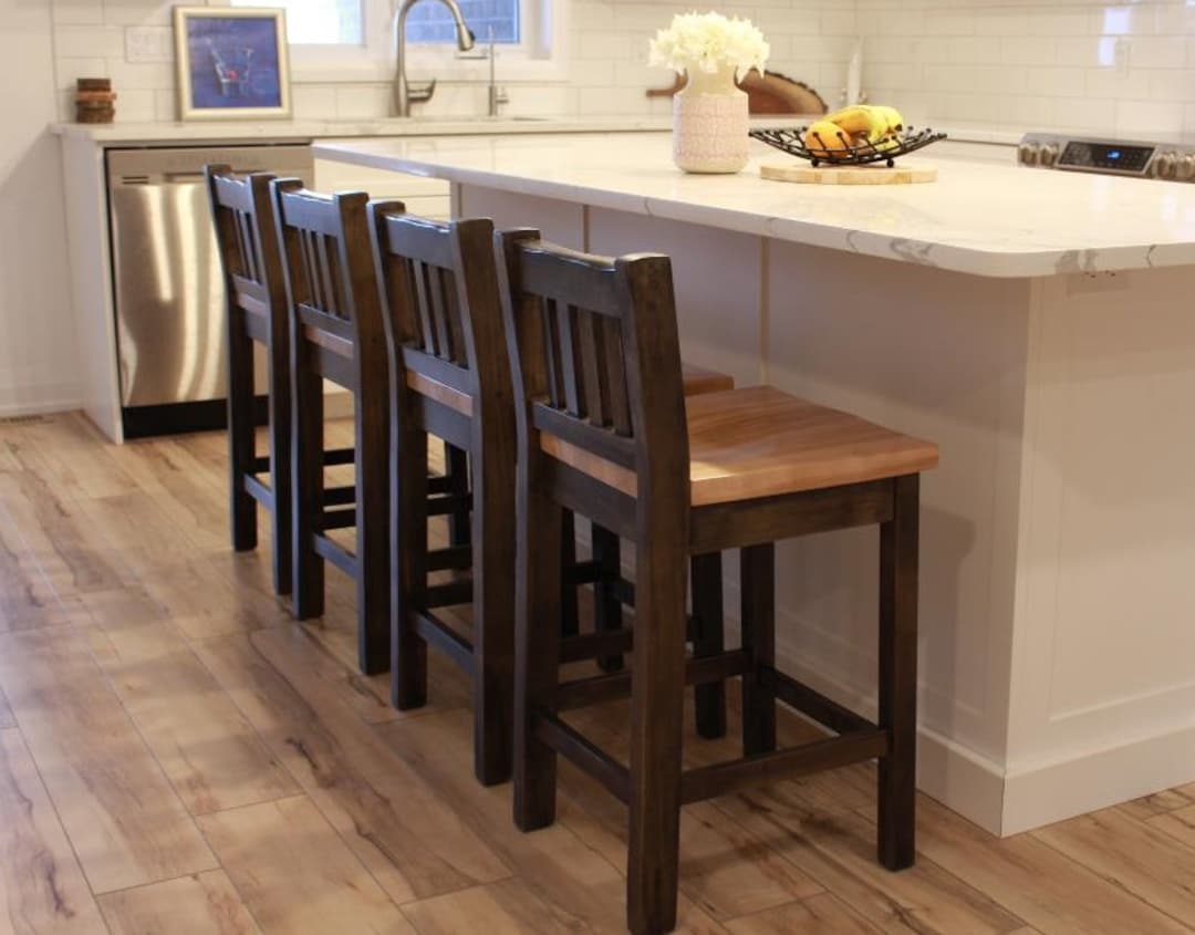 Fully Assembled Maple Bar Stool for Kitchen Island Counter - Etsy