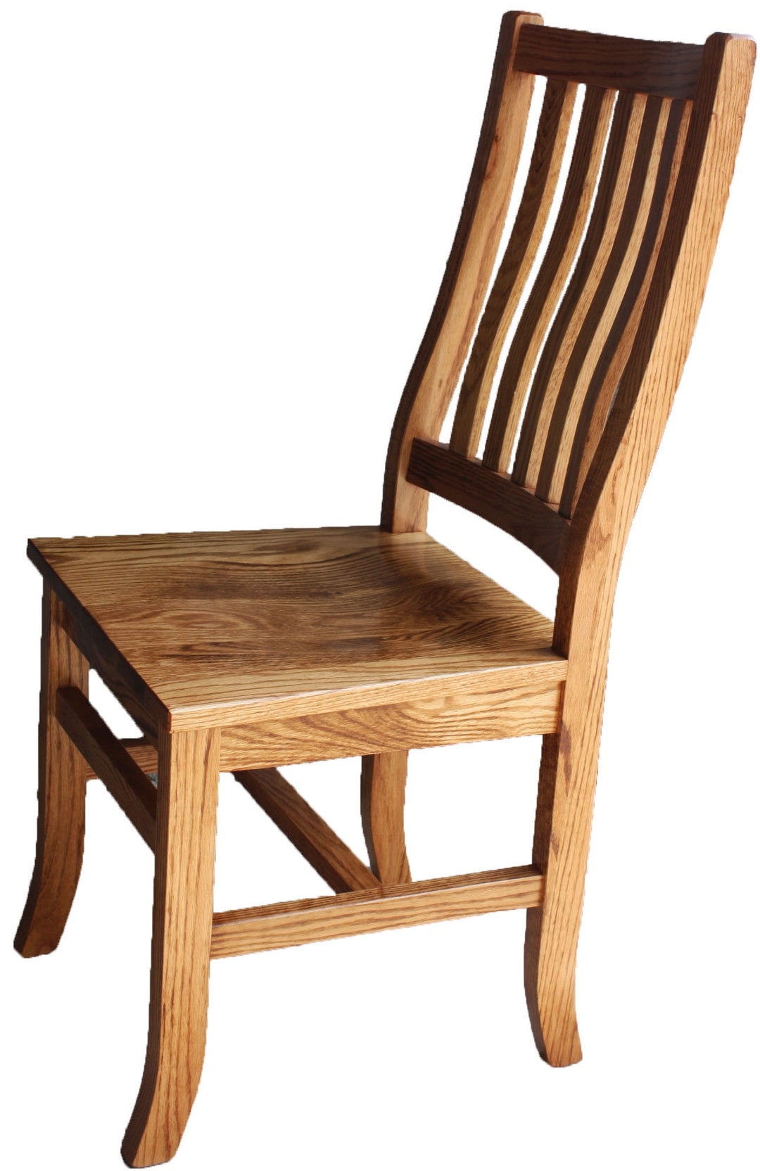 Red Oak Dining Chair With Custom Stain Finish - Etsy