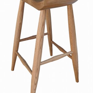 Red Oak Tractor Seat Counter Bar Stool - Etsy