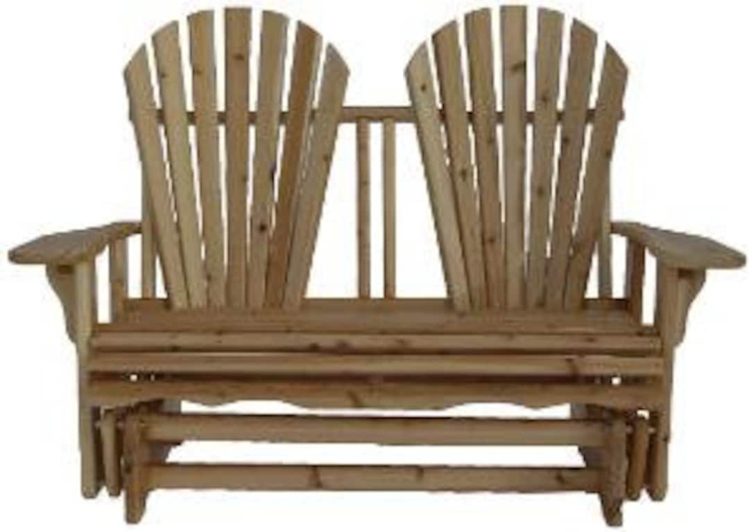 Handmade Cedar Fan Back Double Glider Kit, Patio Gliding Chair Kits ...