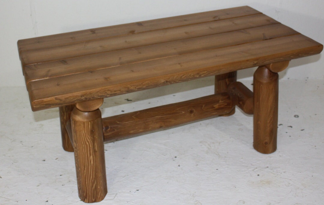 Canadian Handmade Northern White Cedar Log Coffee Table With Custom ...
