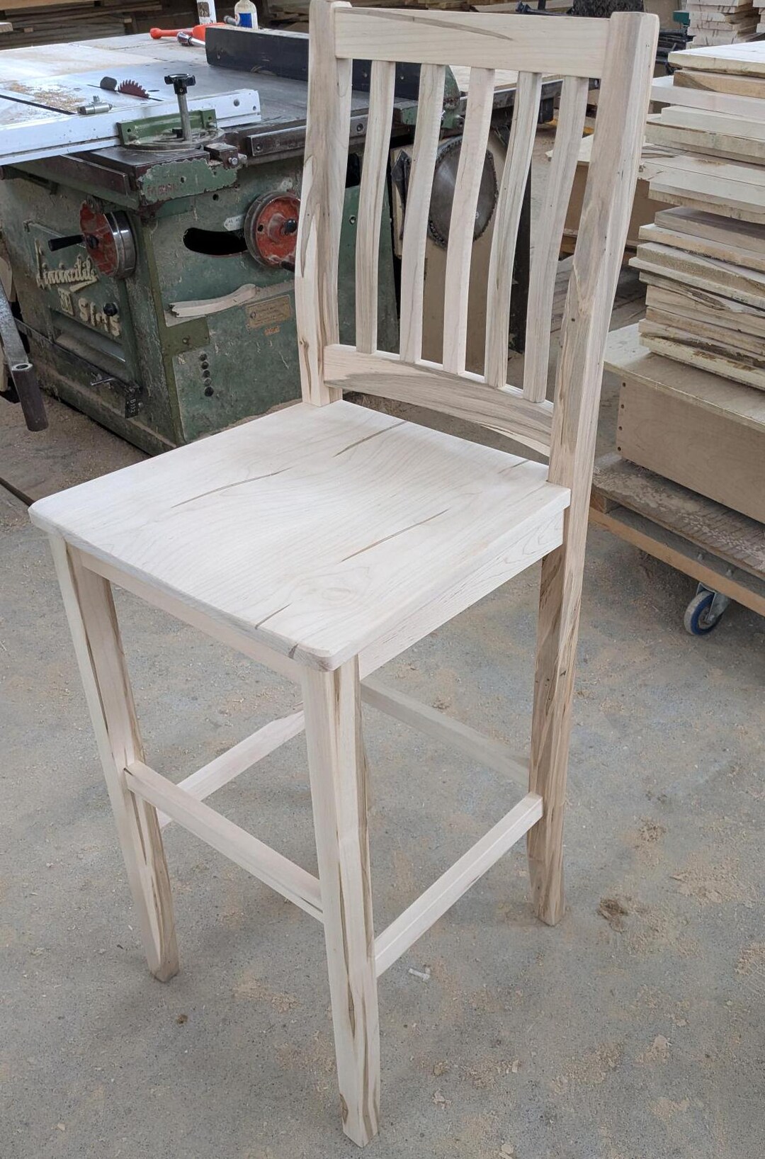 Maple Ash Oak Walnut Mission Bar Stool Kit(straight Legs) Without Stain ...