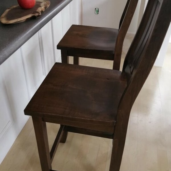 Wood Bar Stool - Etsy