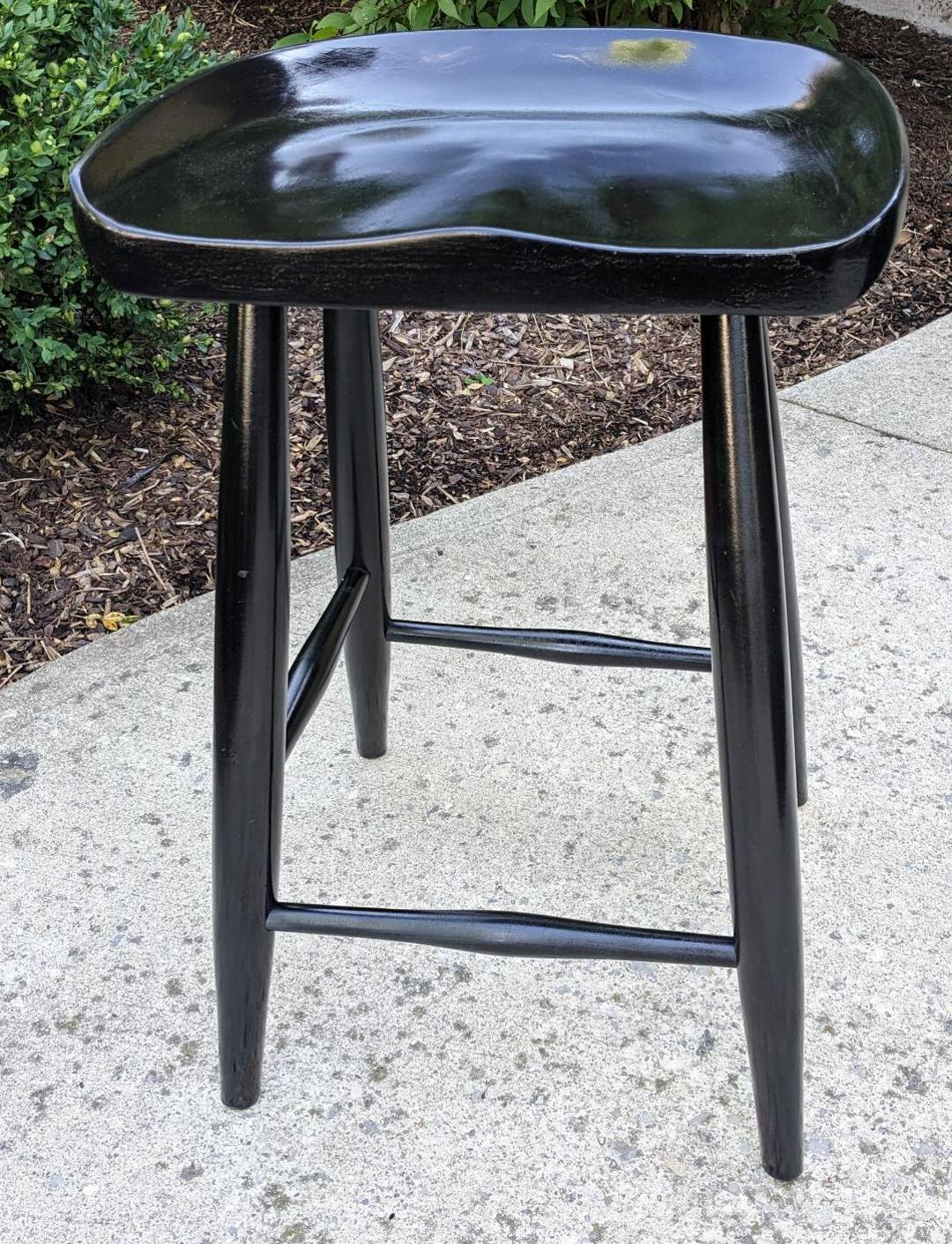 Two Tractor Seat Bar Stool Kits With Solid Black Coating Finish ...