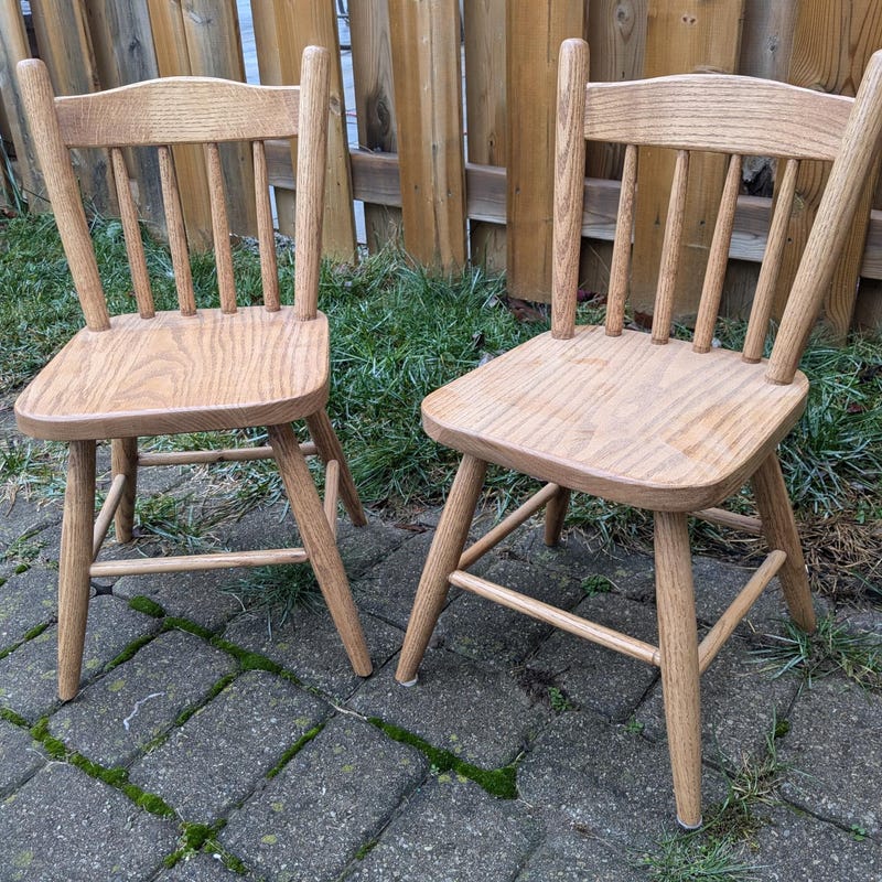 Wood School Chair - Etsy