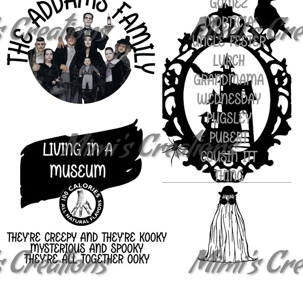 Addams Family Stencils - Etsy