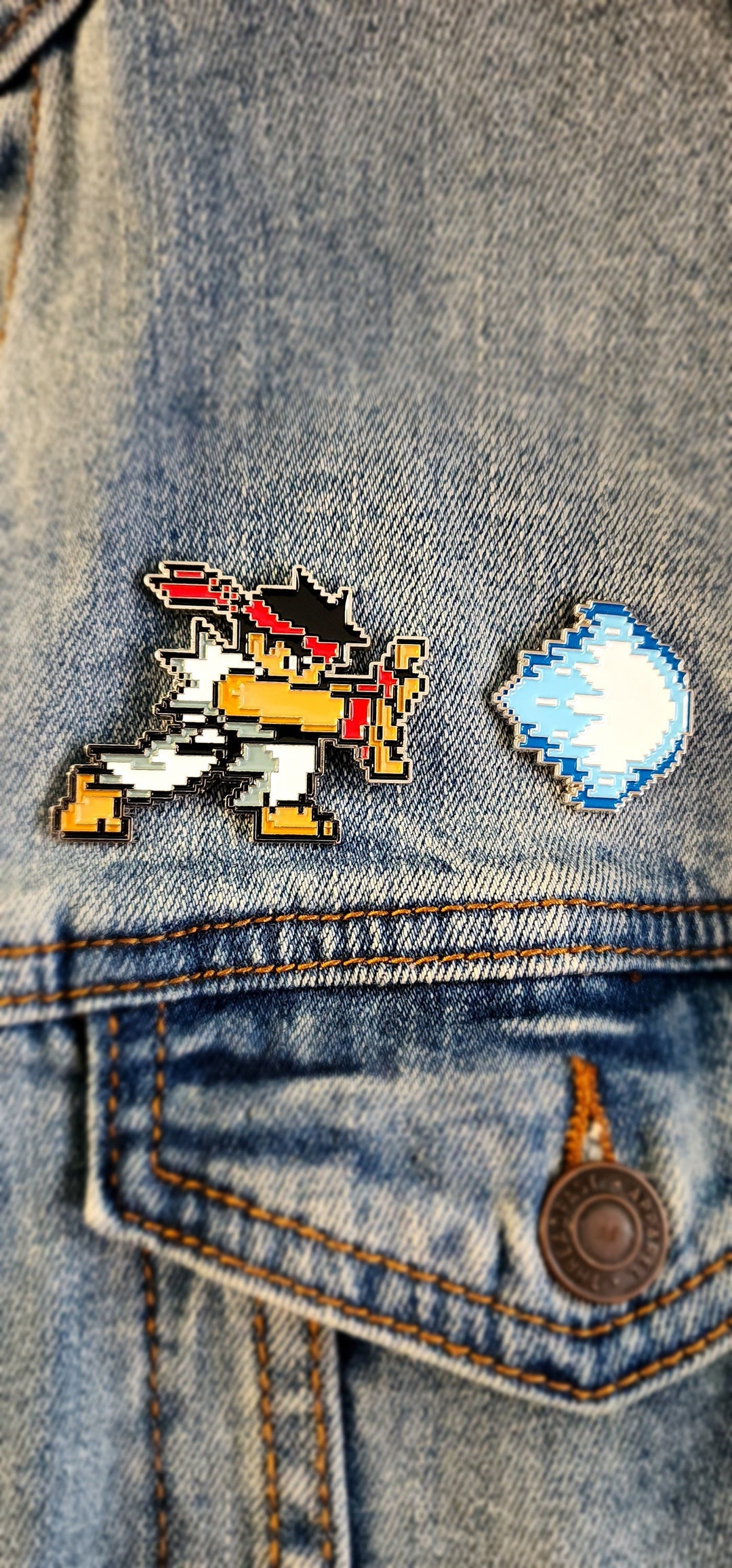 Street Fighter Pixelated Pin Badge - Etsy