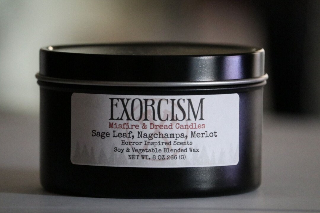 Exorcism, Horror Inspired Soy Way Candle, Sage Leaf and Nag Champa ...