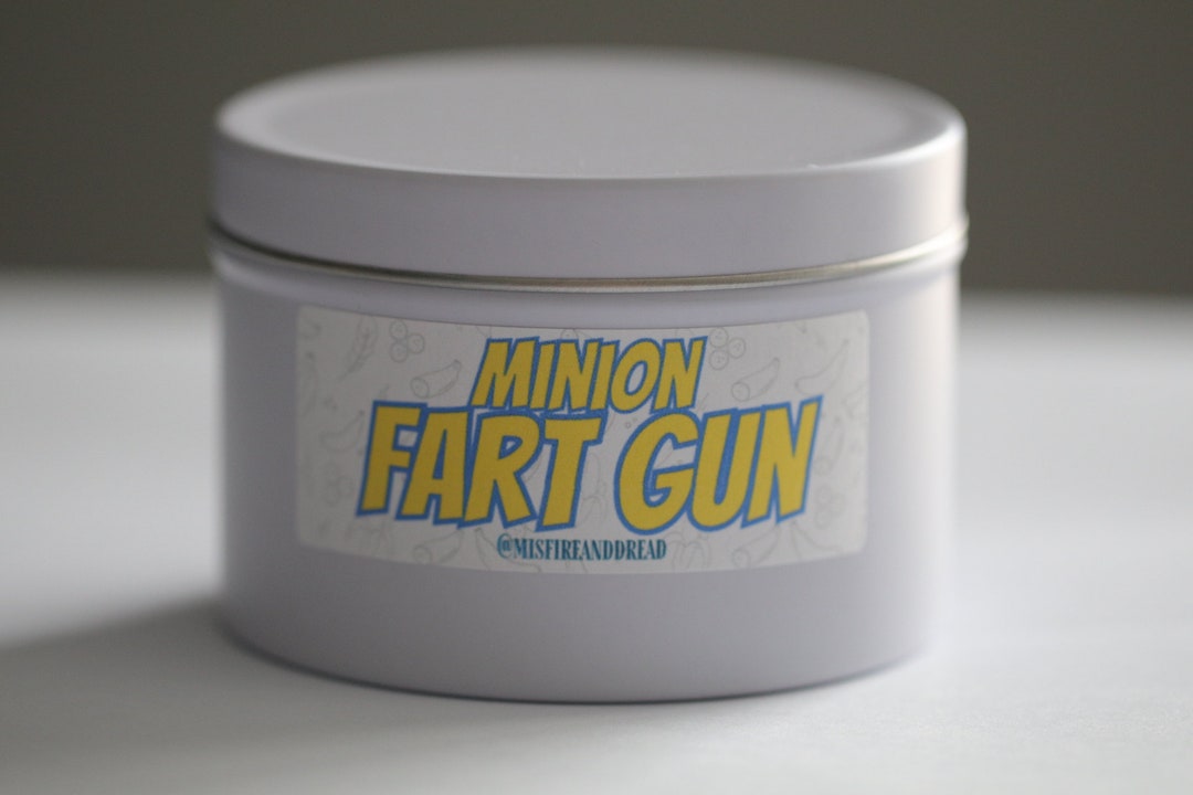 Minion's Fart Gun: Banana Scented Soy Wax Candle, 8oz Tin - Etsy