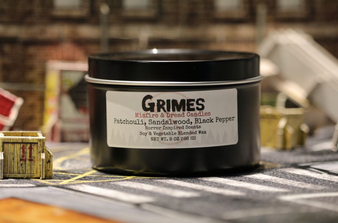 Grimes / Walking Dead / Horror Candle / Homemade / Halloween / Zombies ...