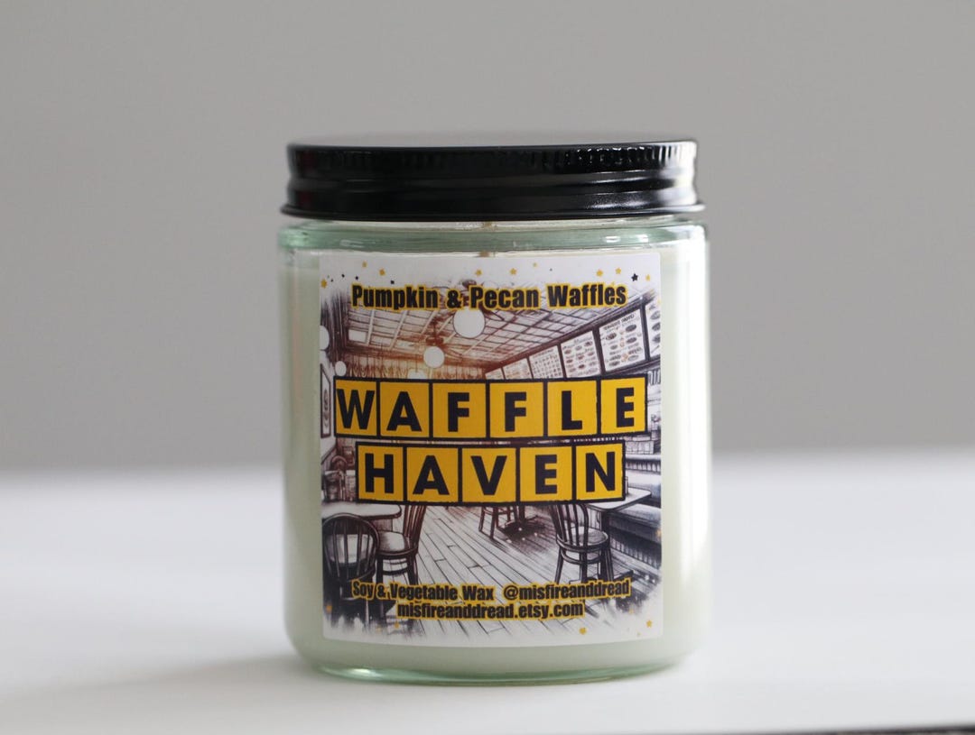 Waffle Haven / Christmas / Homemade / Man Cave / Waffles / Pecan / Fall / Soy Wax Scented Candle ...