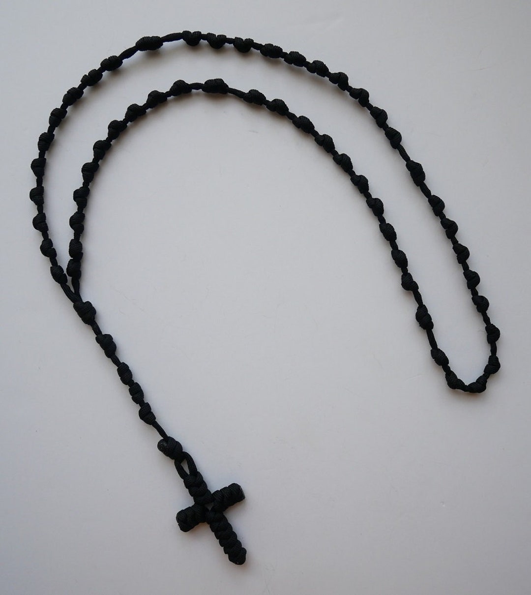 BIG Black Macrame Rosary With Big Beads and Big 2-1/2 Cross - Etsy