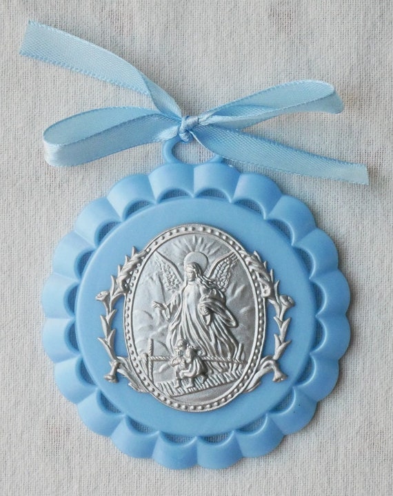Guardian Angel Blue Crib Medal for Baby Boys - Etsy