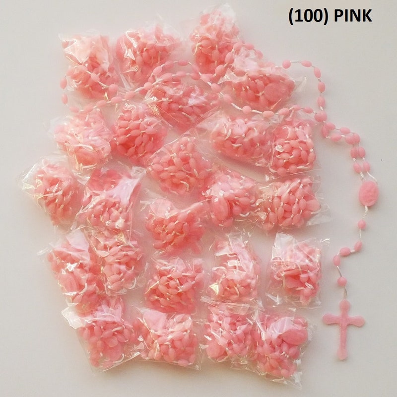 Pink Rosary - Etsy