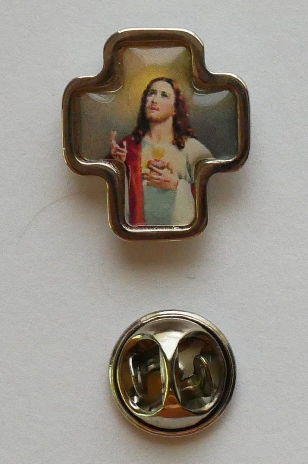Sacred Heart of Jesus 5/8 Lapel Pin - Etsy