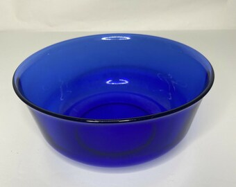 Arcoroc Blue Bowl | Etsy