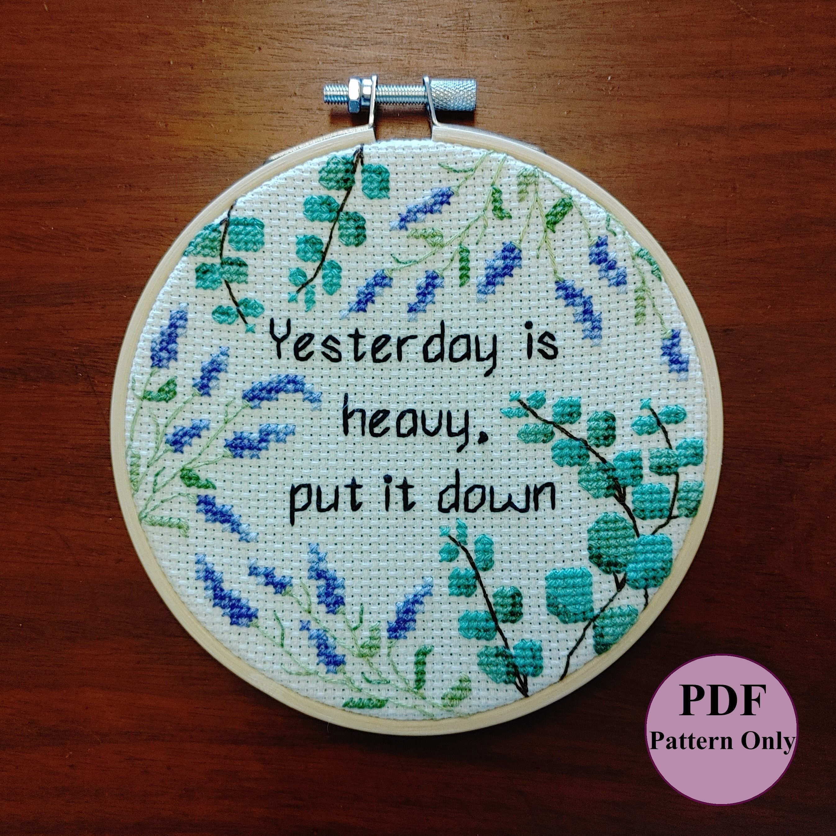 Yesterday is Heavy Cross Stitch - Etsy