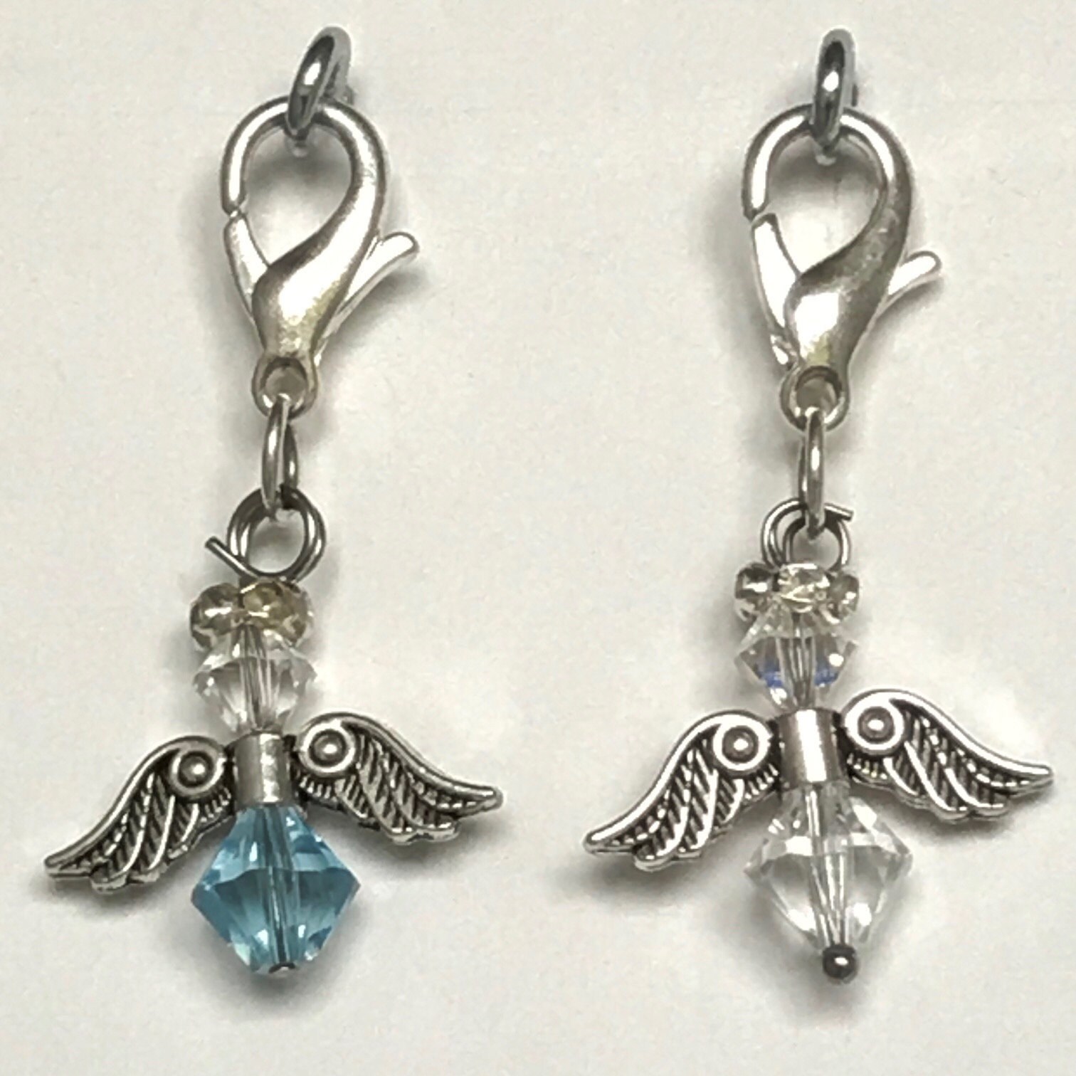 Pair of European Crystal Angel Charms by Crystal River Creations LLC - Etsy