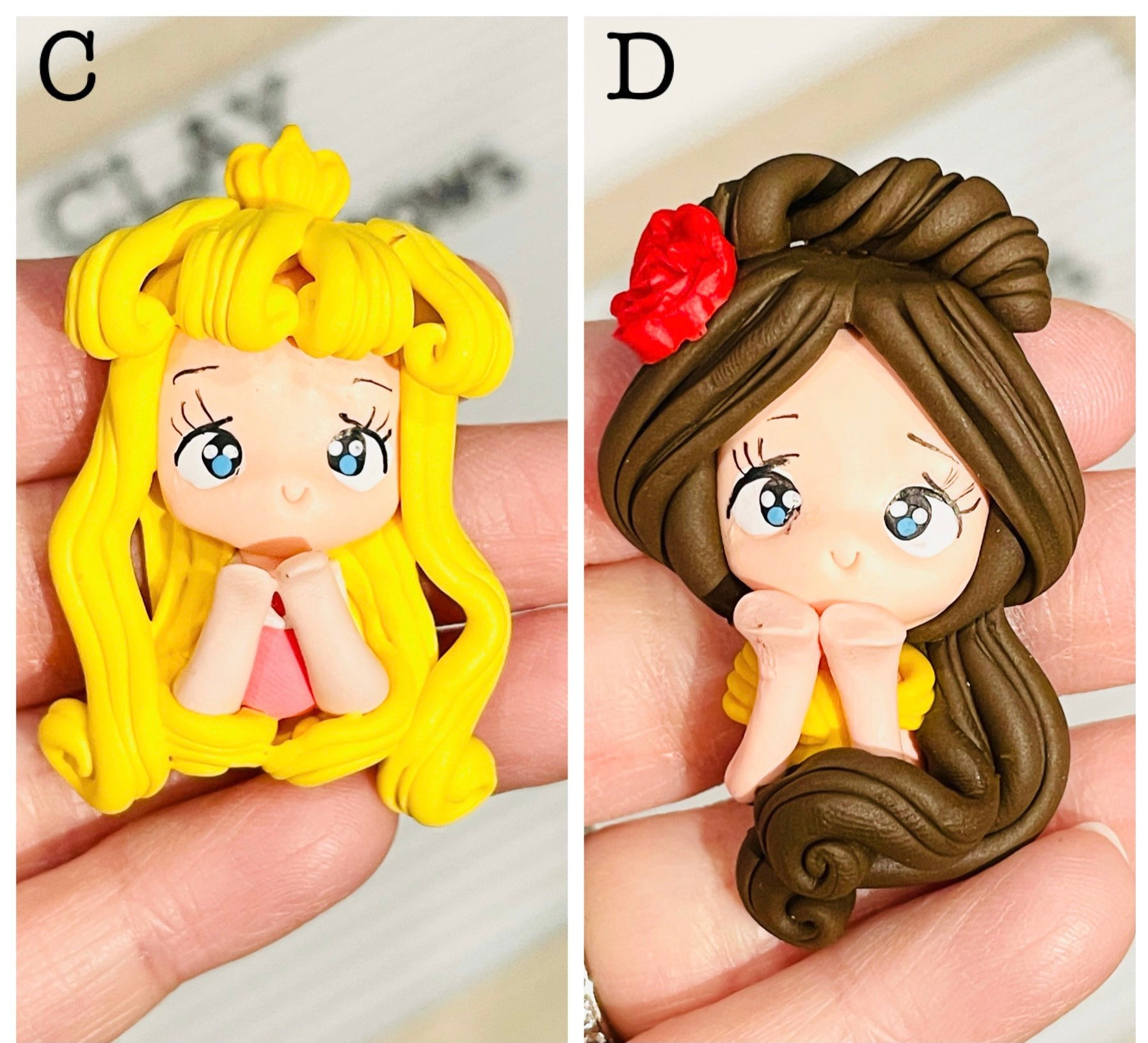 Disney Princess Head Inspired Clay for Bows - Etsy