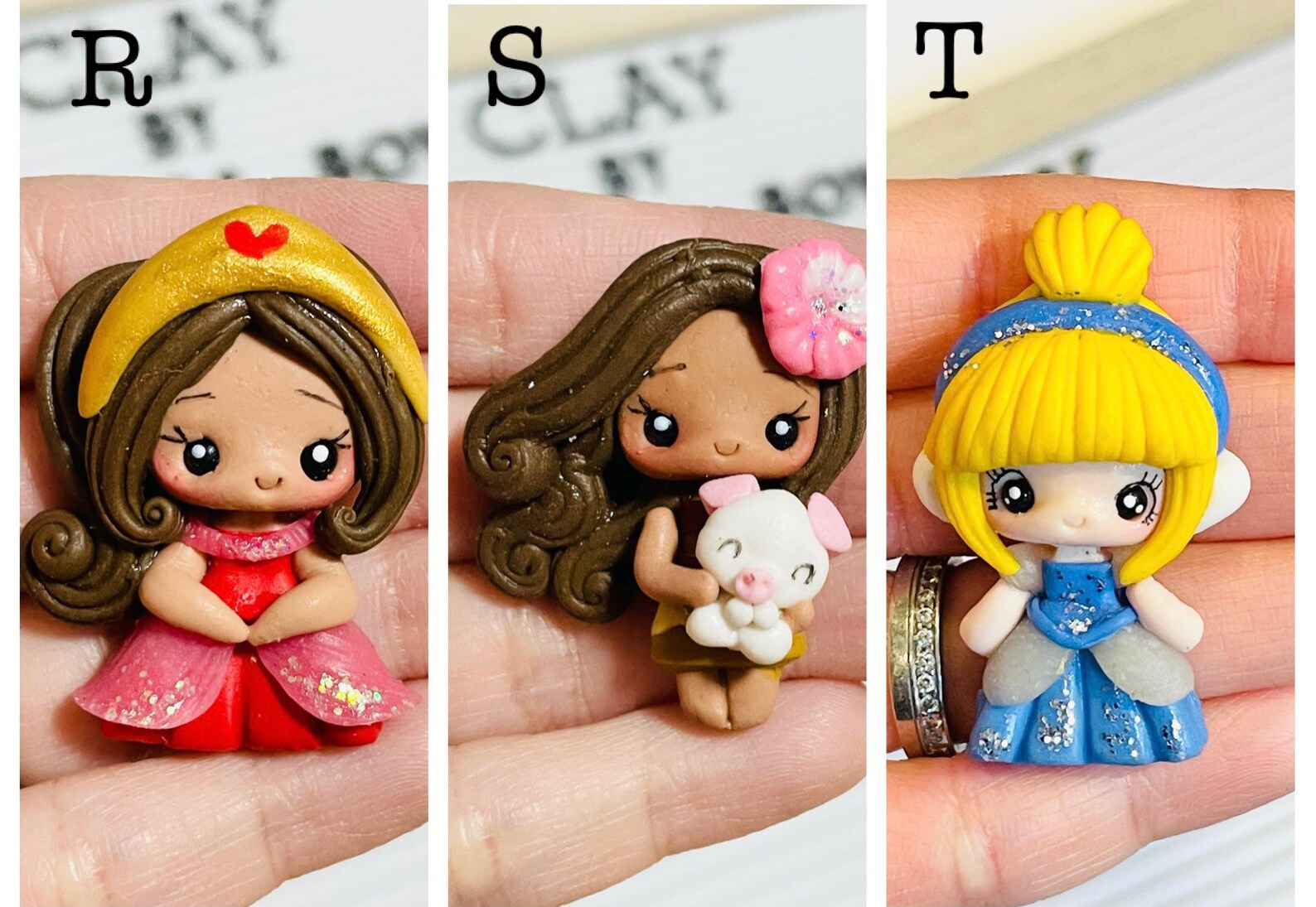 Mini Princess Clay for bow center | Etsy