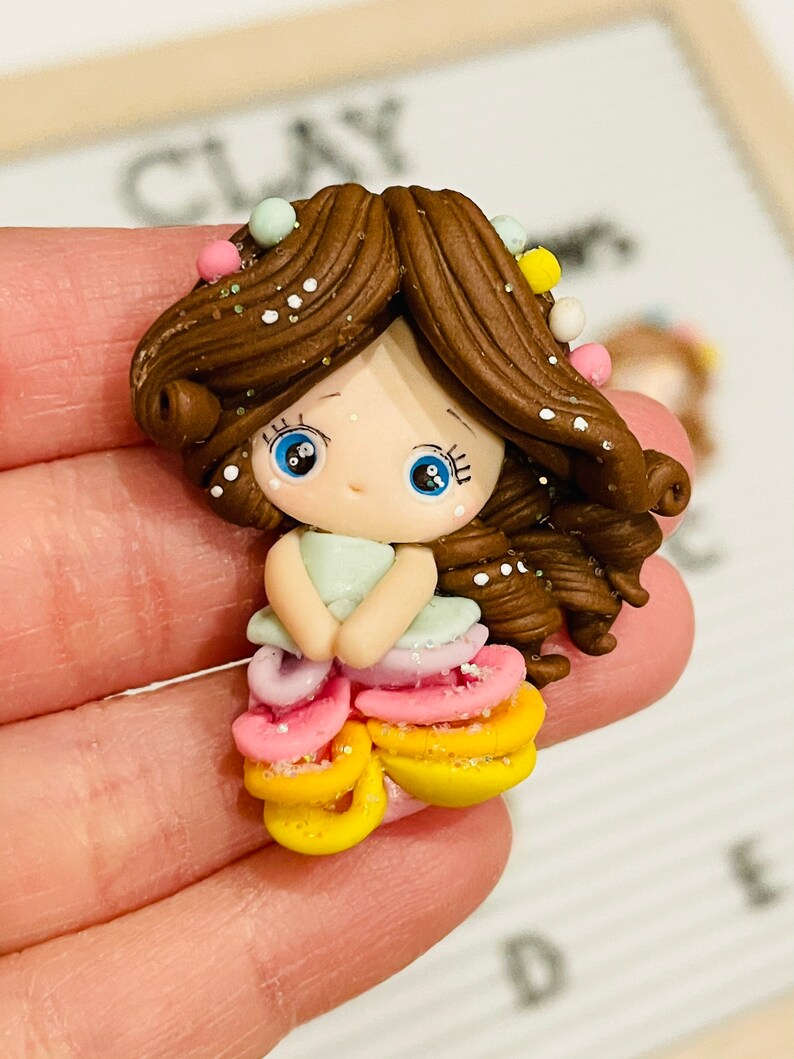 Rainbow Princess / Spring Clay for Hair Bow Center - Etsy
