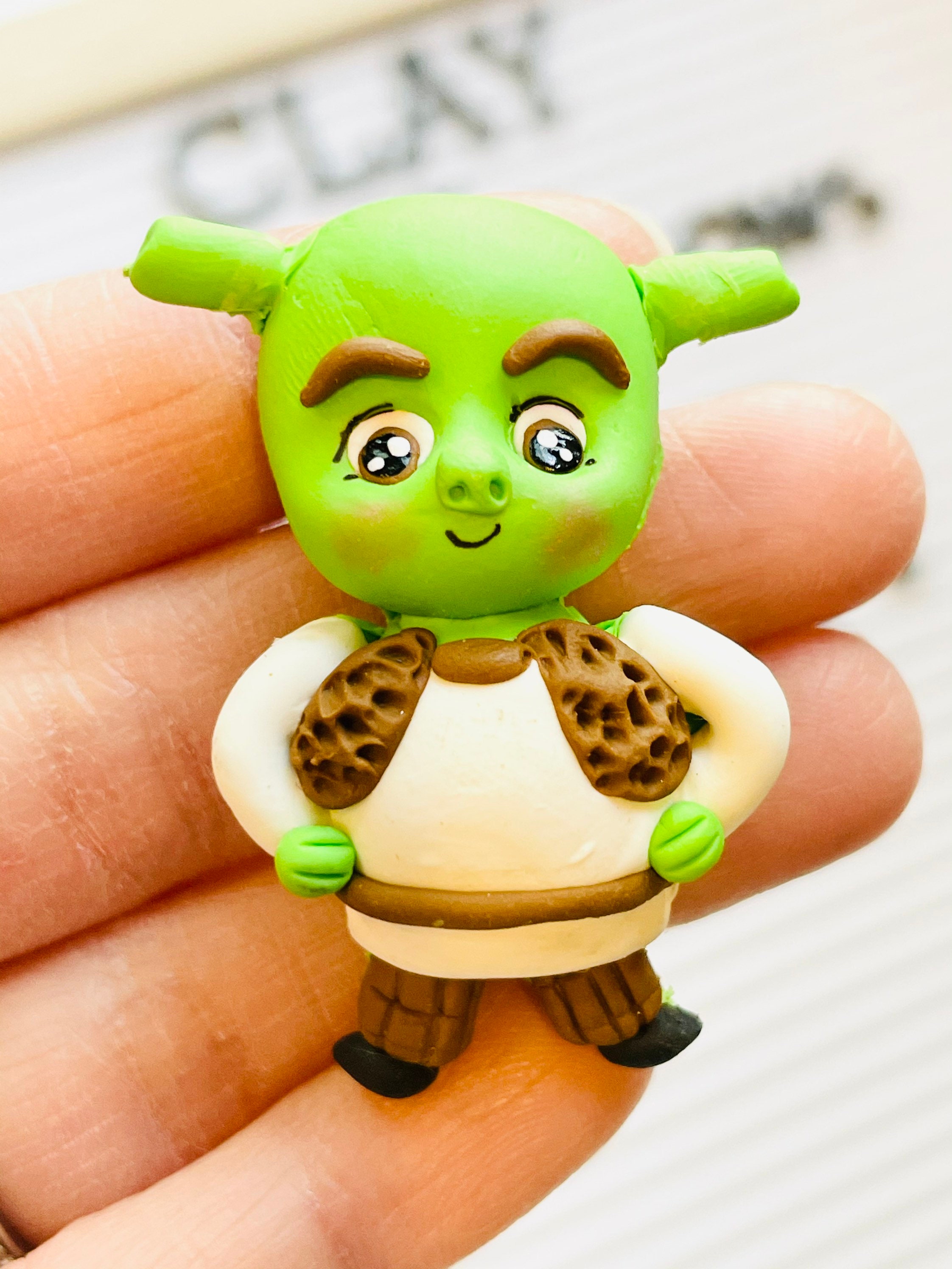 Green Ogre Character Clay Inspired for Hair Bow Center - Etsy