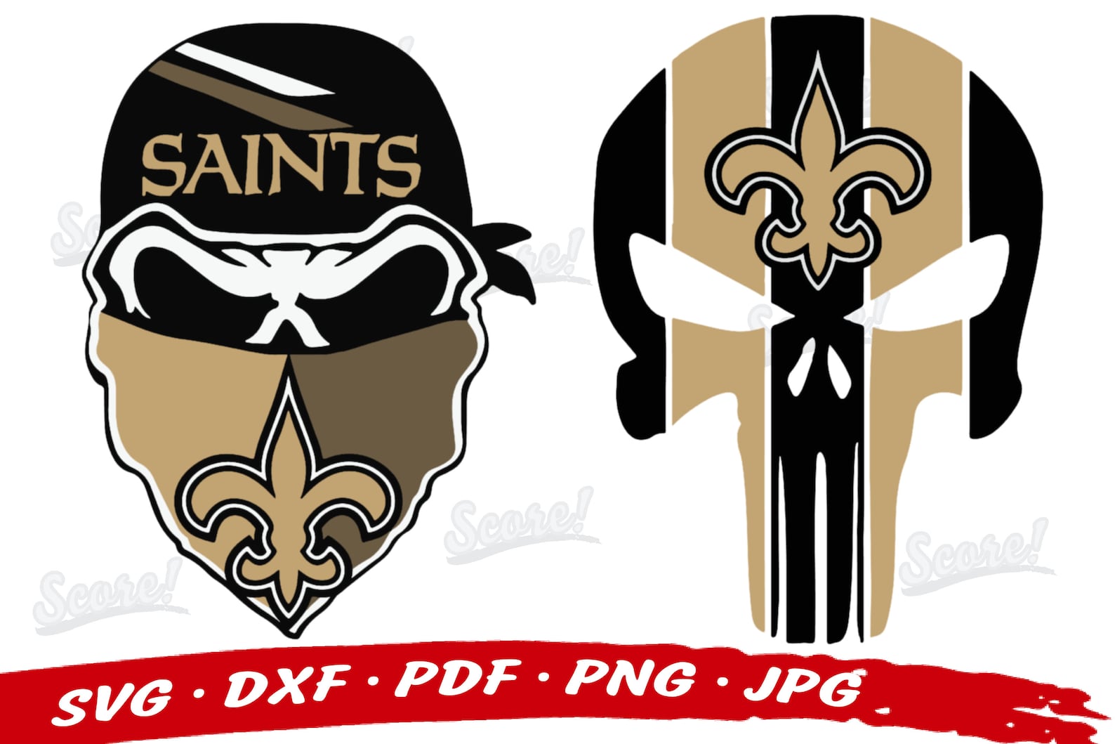 New Orleans SAINTS NFL Skull Svg Bundle Saints NFL Skull Svg | Etsy
