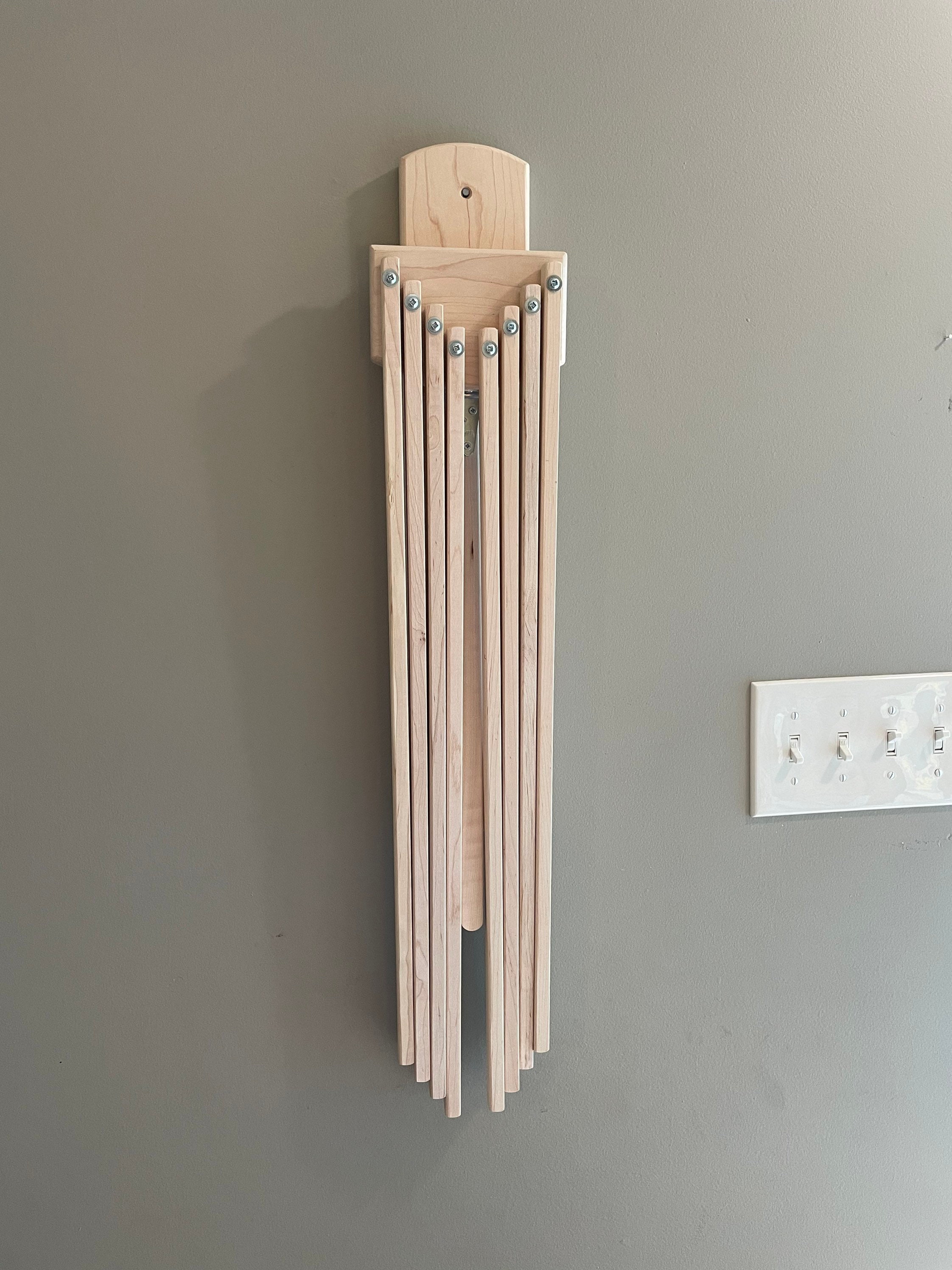 Wall Mount Clothes Drying Rack, Wooden Ladder Mount Holds 250 Lbs Amish ...