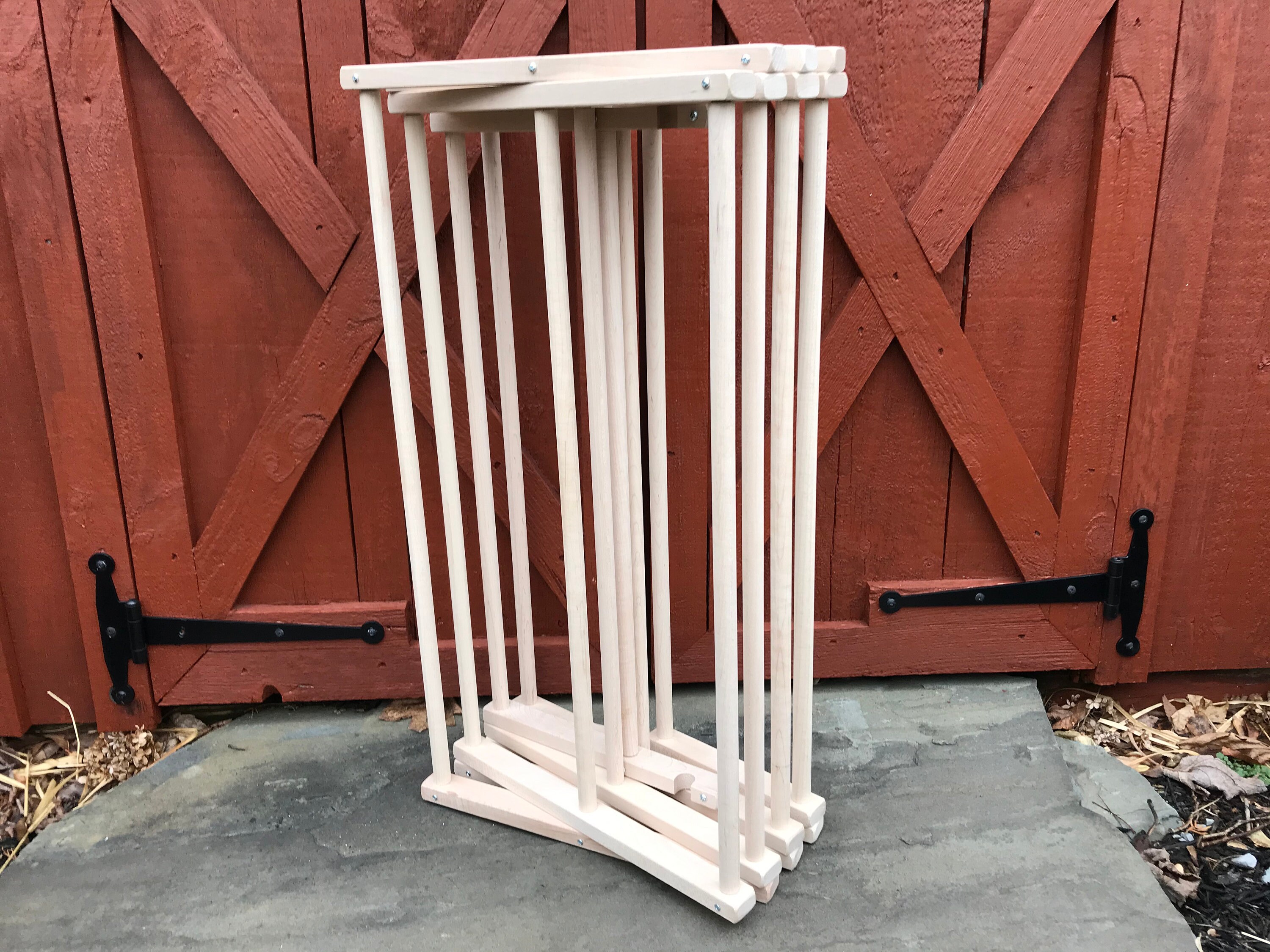 Maple Wood Laundry Drying Rack, Amish Made, 30" Wide - Etsy