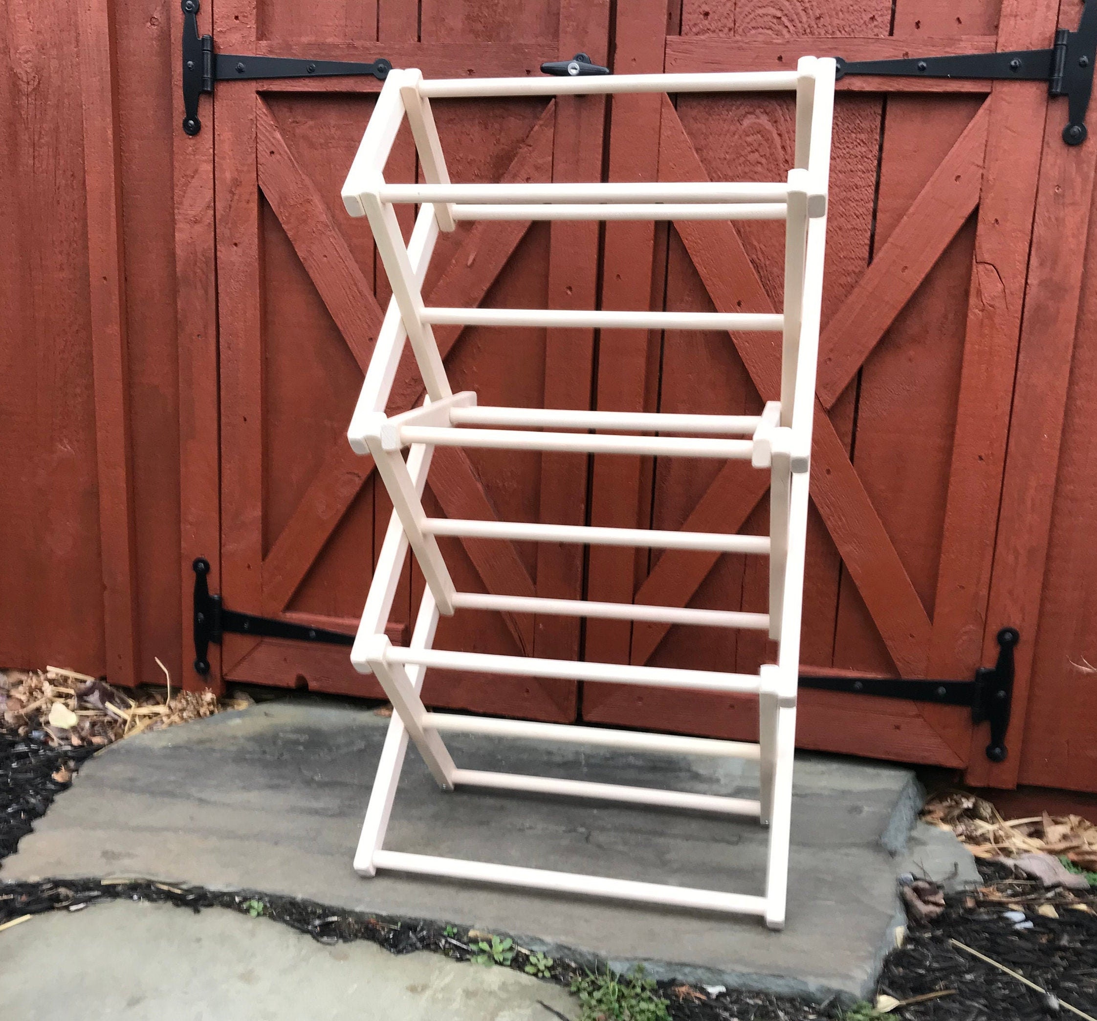 Laundry Clothes Drying Rack-all Natural Maple Wood-portable & - Etsy ...