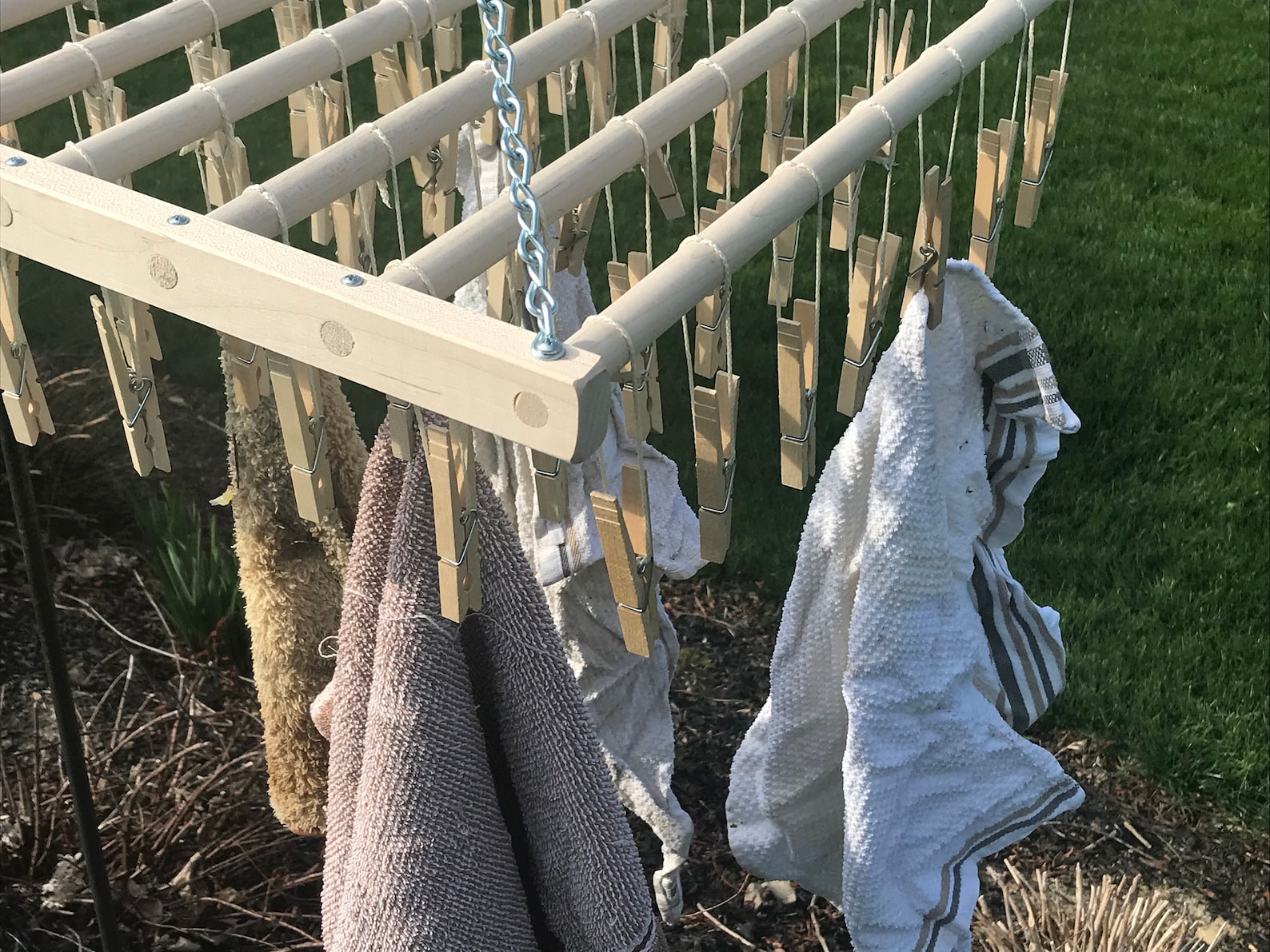 Wooden Clothespin Hanging Drying Rack Clip & Drip Style 49 or - Etsy ...