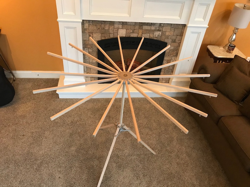 Folding Spiral Clothes Drying Rack Wooden Amish Handmade - Etsy