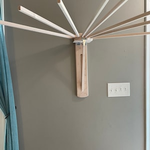 Wall Mount Clothes Drying Rack, Wooden Ladder Mount Holds 250 Lbs Amish ...