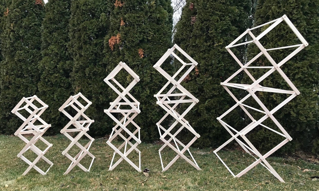 Maple Wood Laundry Drying Rack, Portable Amish Made Clothes Airer - Etsy