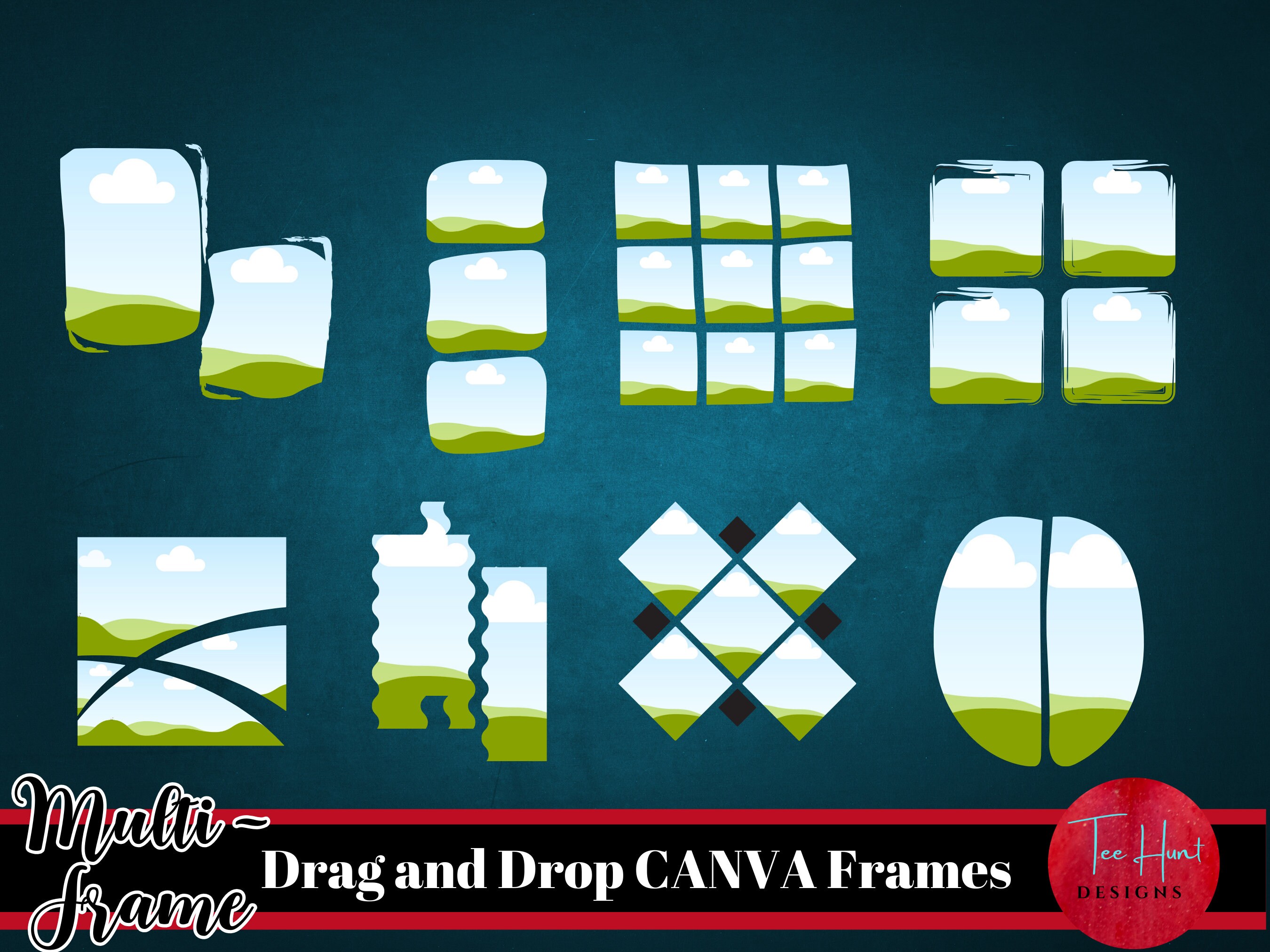 Canva Frame Bundle, Canva Frame Templates, Multiple Canva Frames ...