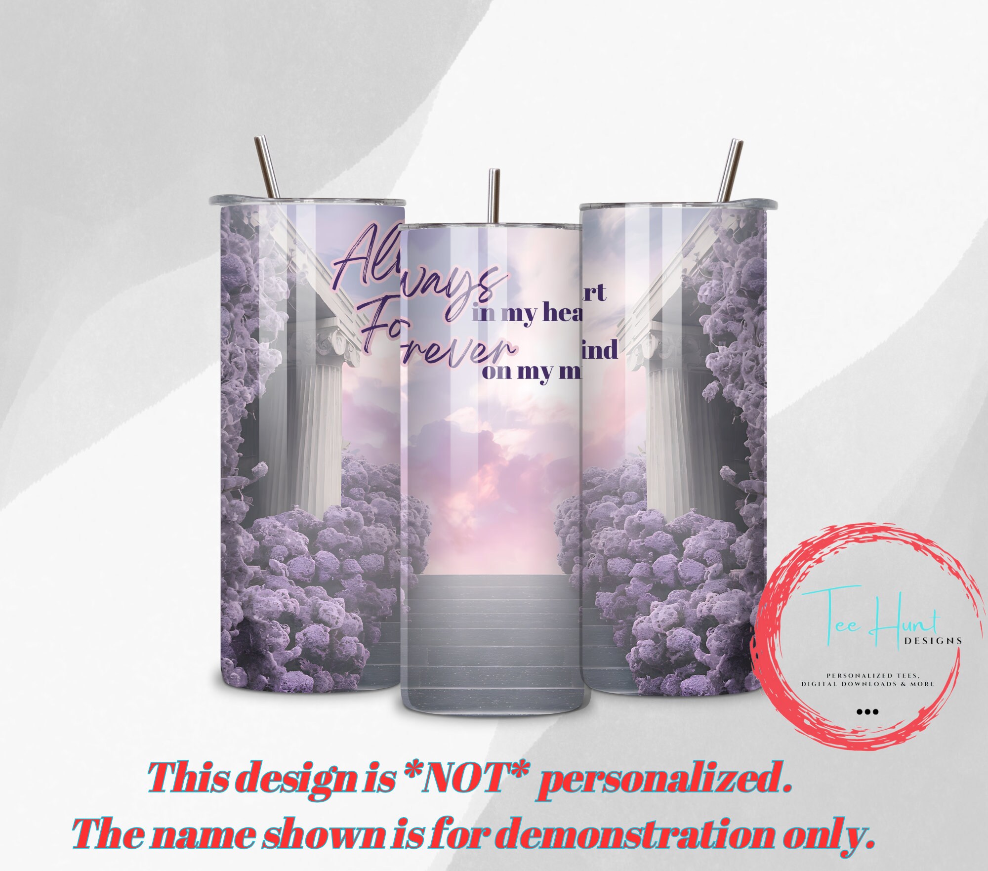 RIP Photo Tumbler Wrap, Memorial Tumbler W Picture, 20 Oz Wrap Png, in ...
