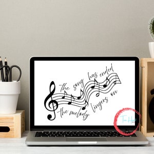 Memorial SVG, in Memory of Design, Grief Gift PNG, Music Notes ...