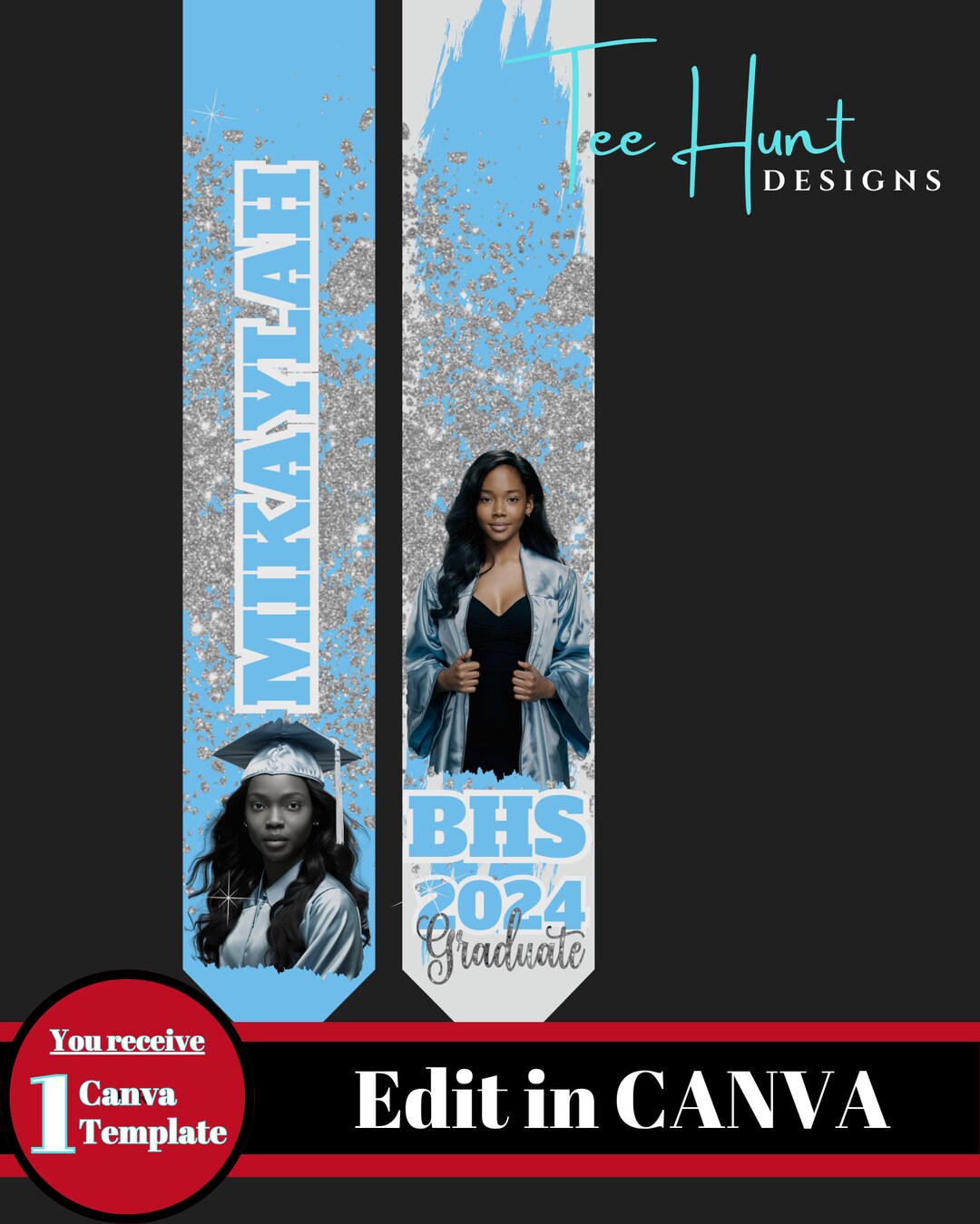 Graduation Stole Template, Custom Graduate Stole, Graduation Sash ...