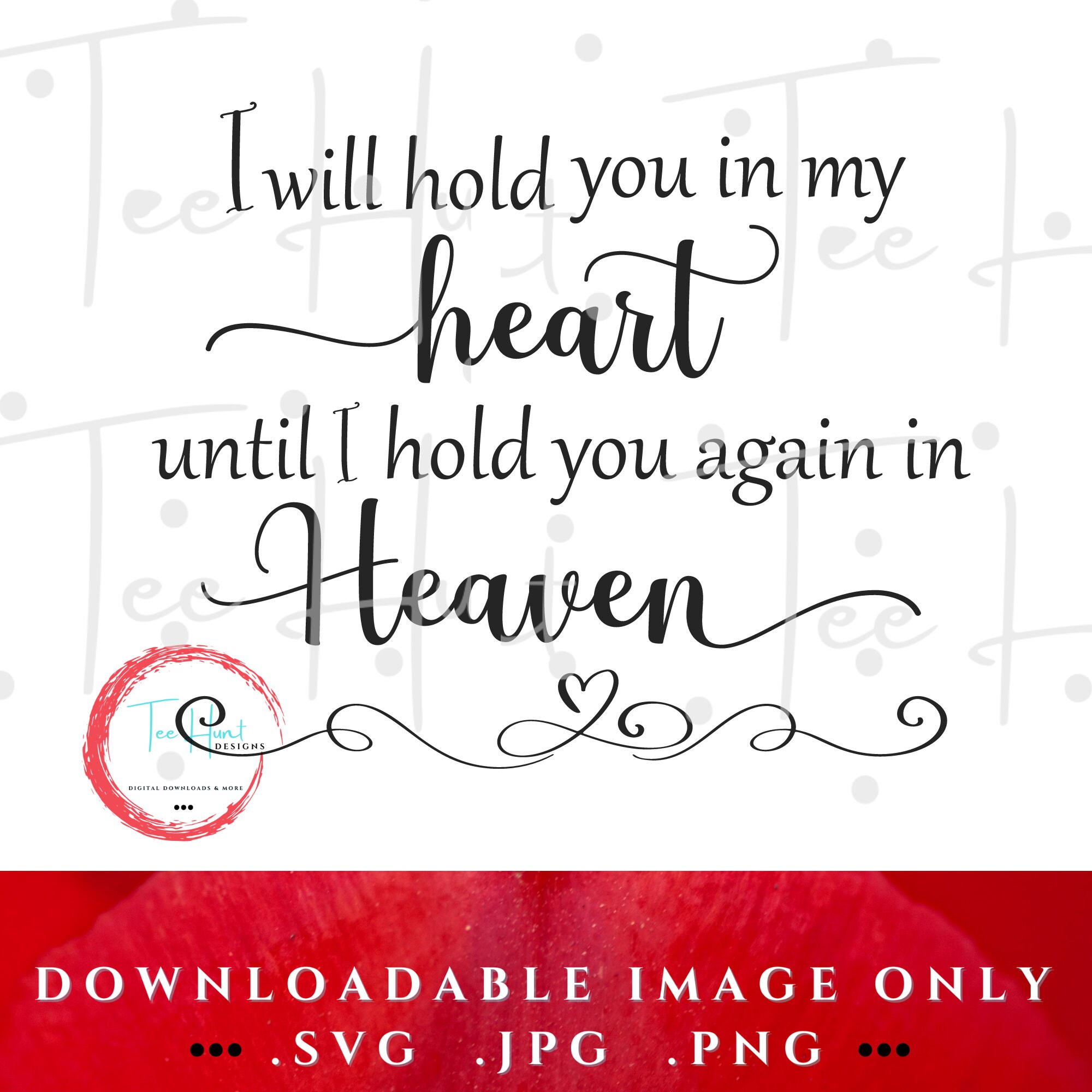 Memorial Svg, Piece of My Heart in Heaven, Hold You in My Heart ...