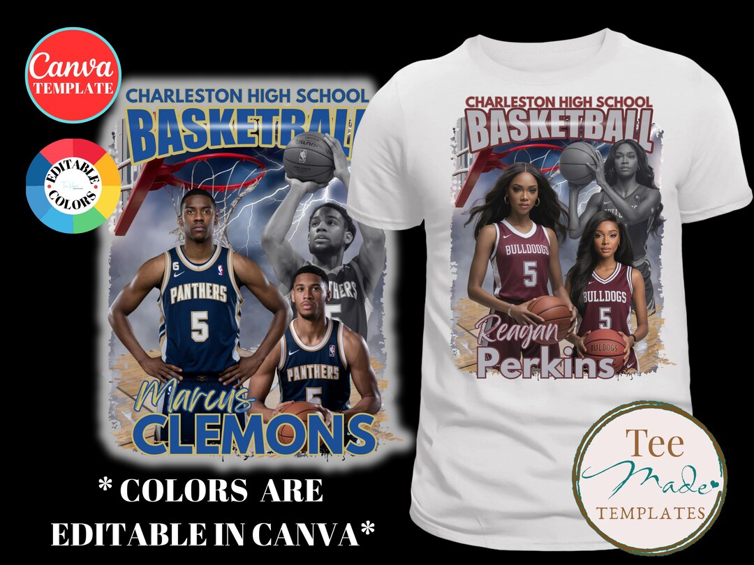 Basketball Shirt Design, Canva Template, Editable Gameday Tshirt ...
