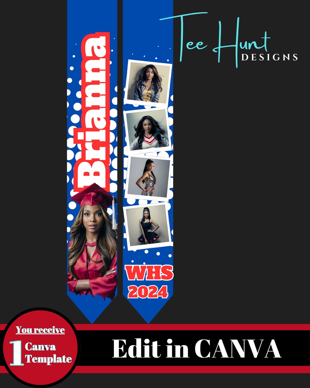 Graduation Stole Template, Custom Graduate Stole, Graduation Sash ...