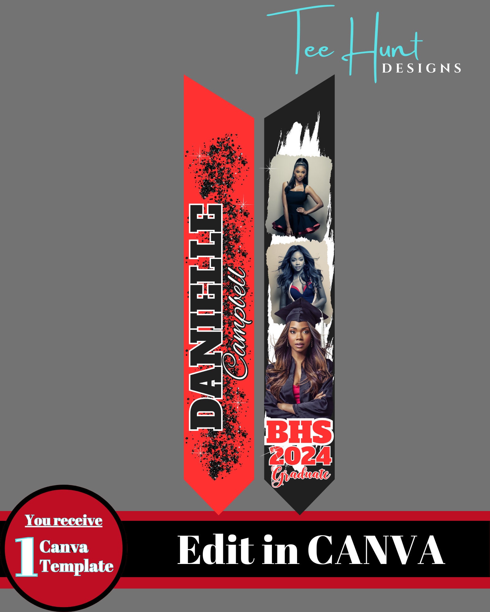 Graduation Stole Template, Custom Graduate Stole, Graduation Sash ...