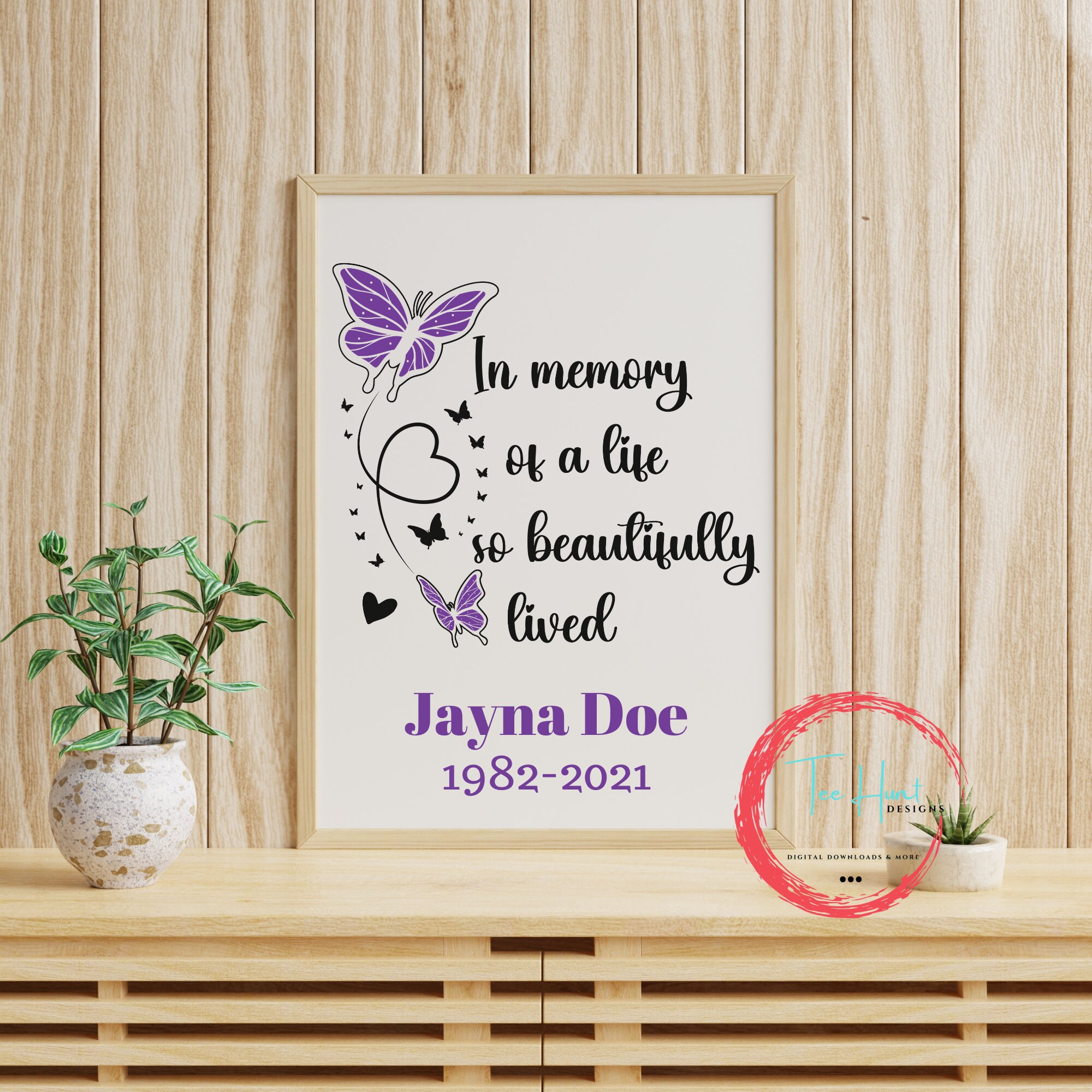 Memorial Svg, in Memory of Svg, Life Beautifully Lived, in Memory of ...