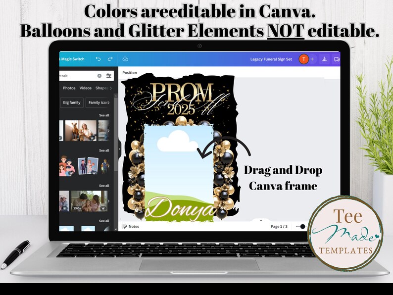 Prom Send off Tshirt Design, DIY Canva Template, Editable 2026 Prom T ...